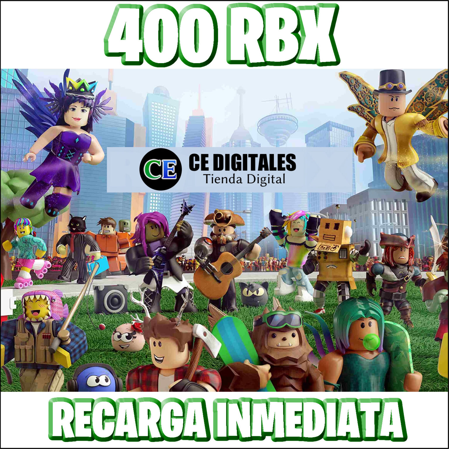 400 Robux – Robux Roblox - Fortnite - FreeFire - Cedigitales