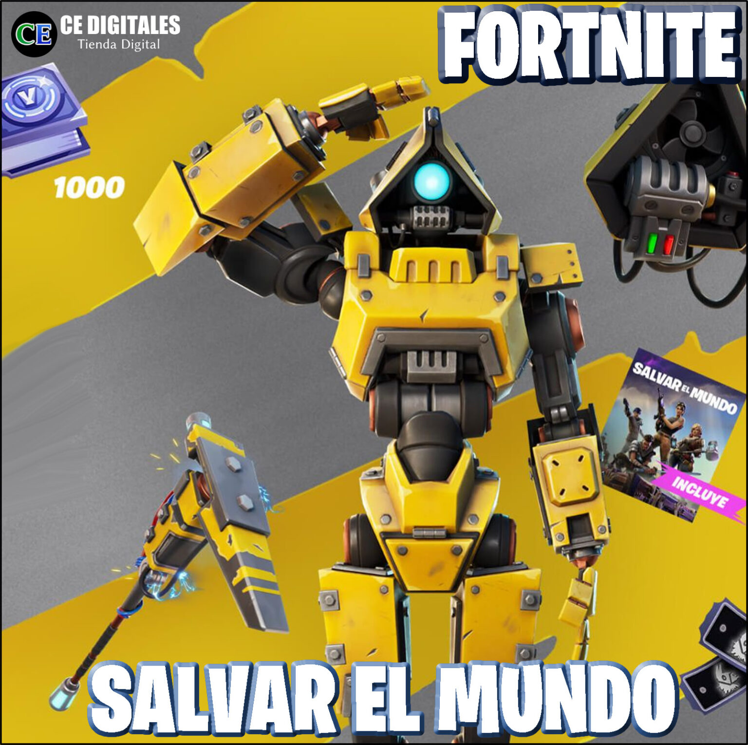 FORTNITE - Paquete Kevin robótico - Salvar el Mundo – Robux Roblox ...