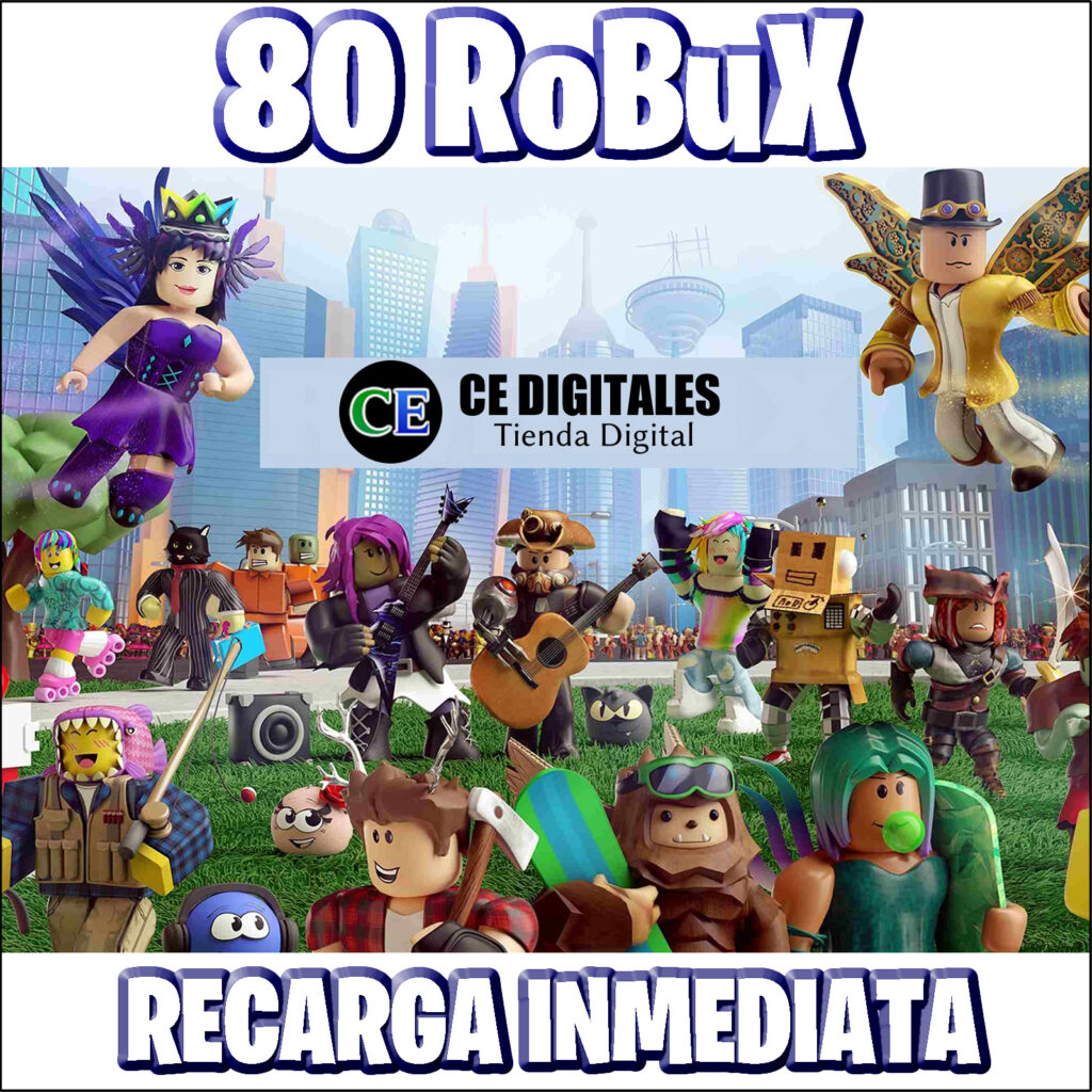 80 Robux – Robux Roblox - Fortnite - FreeFire - Cedigitales
